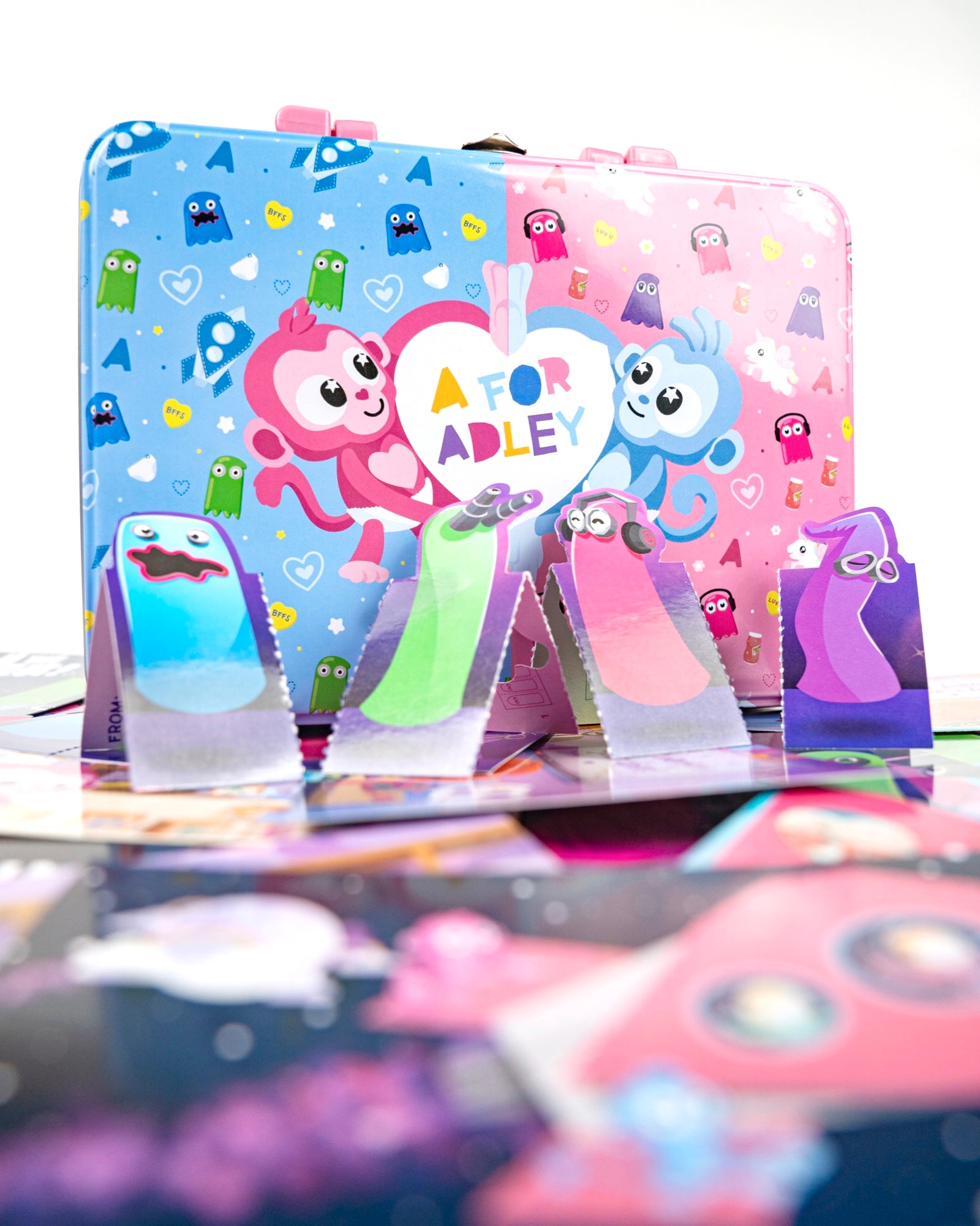 Baby Monkey Buddies Valentines Carrying Case (w/Valentines Cards ...